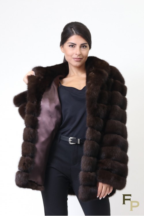 Manteau En Fourrure De Zibeline